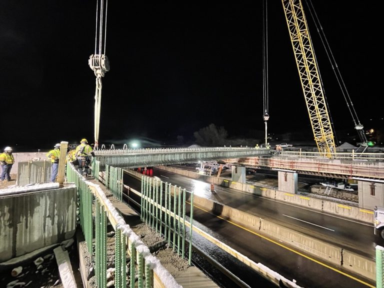 UDOT Places Beams for New U.S. 89 Interchange in Layton | UDOT